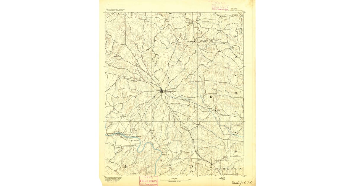 1893 Map of Weatherford, TX — High-Res | Pastmaps