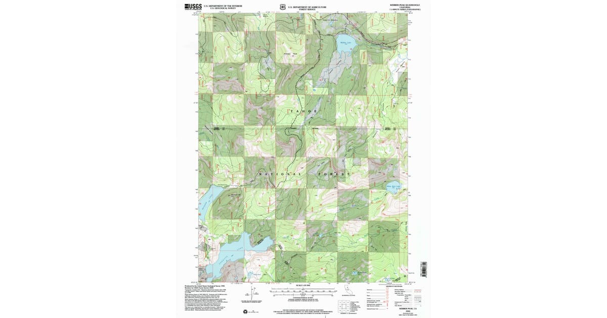 2000 Map of Webber Peak, Nevada County, CA — High-Res | Pastmaps