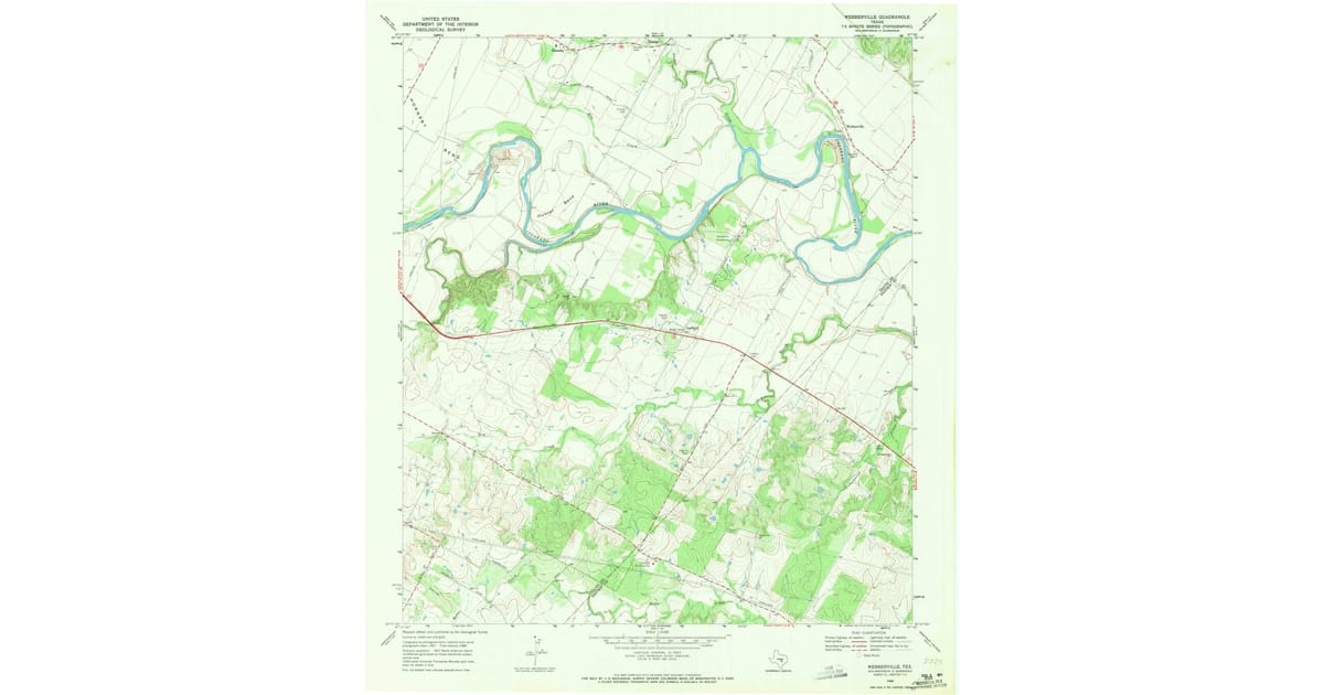 1968 Map of Webberville, TX — High-Res | Pastmaps