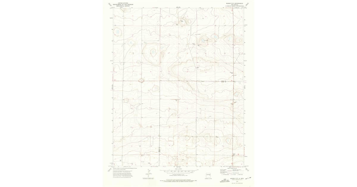 1973 Map of Weber City, Quay County, NM — High-Res | Pastmaps