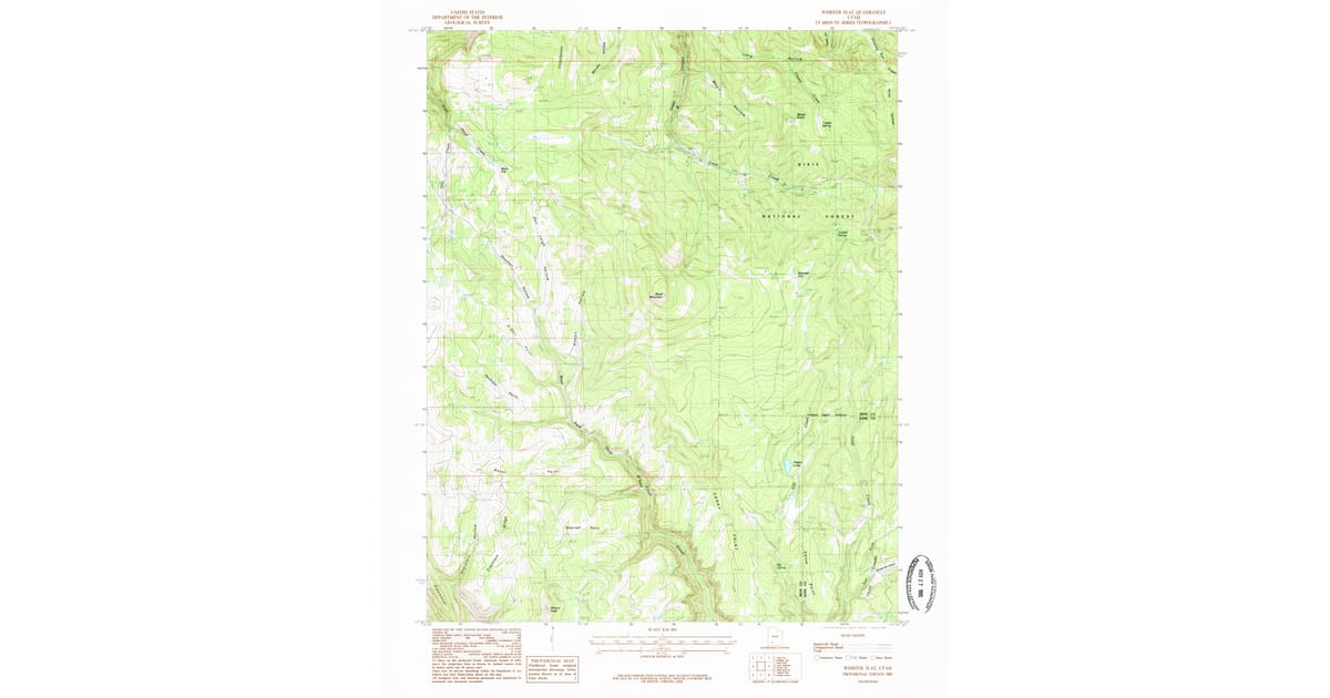 1985 Map of Webster Flat, Iron County, UT — High-Res | Pastmaps