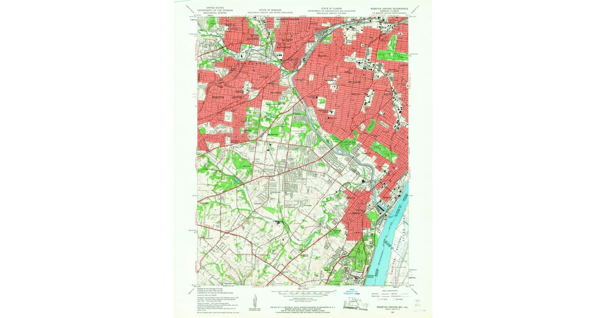 1950s Maps of Lakeshire, MO | Pastmaps
