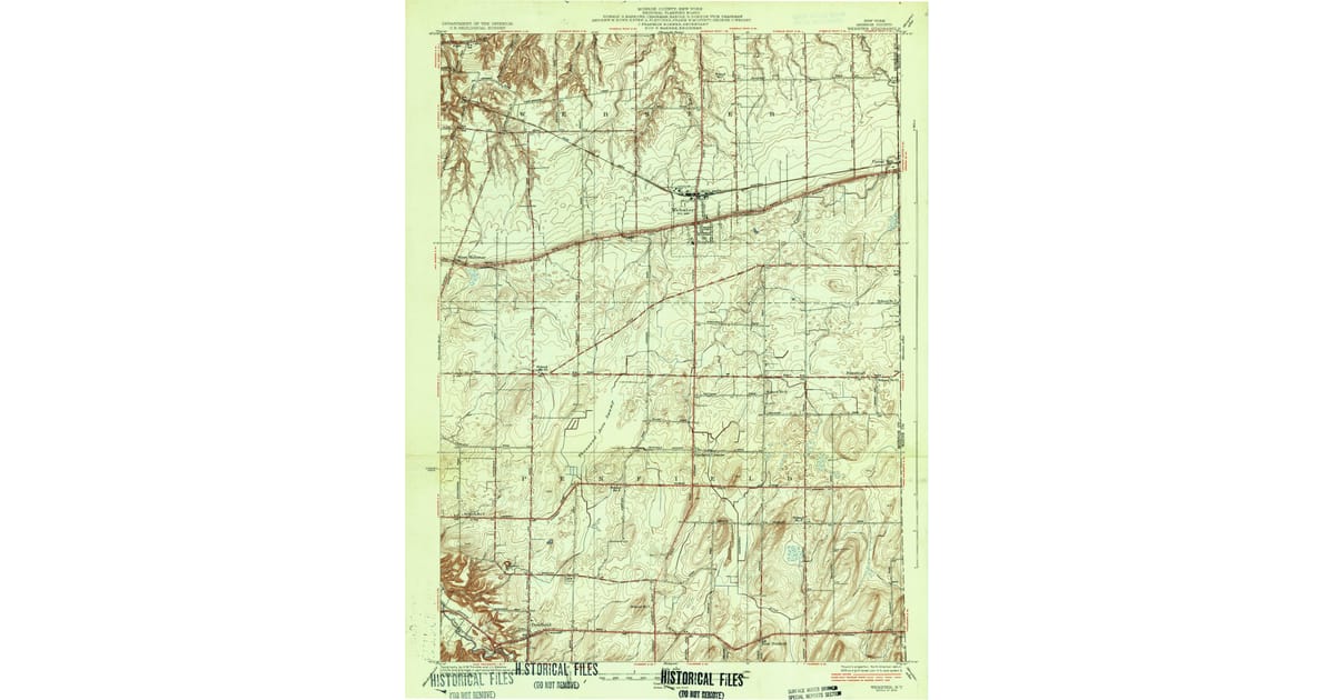 1934 Map of Webster, Monroe County, NY — High-Res, 1934 Print #2 | Pastmaps