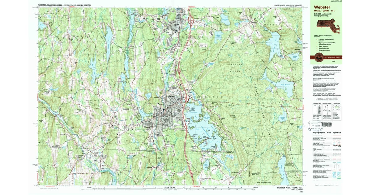1980s Maps of Dudley, MA | Pastmaps
