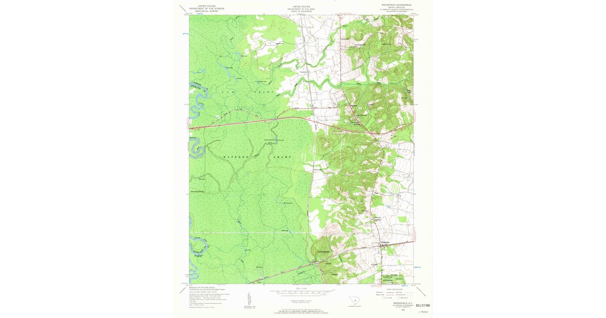 1953 Map of Wedgefield, SC — High-Res | Pastmaps