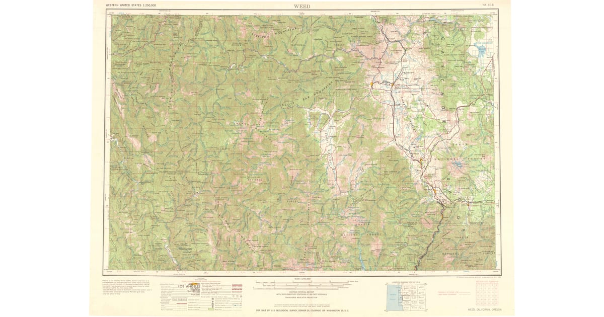 1963 Map of Weed, CA — High-Res | Pastmaps