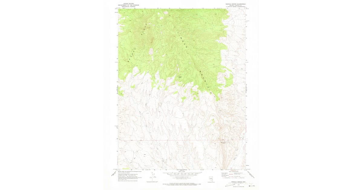 1970 Map of Weepah Spring, Lincoln County, NV — High-Res | Pastmaps
