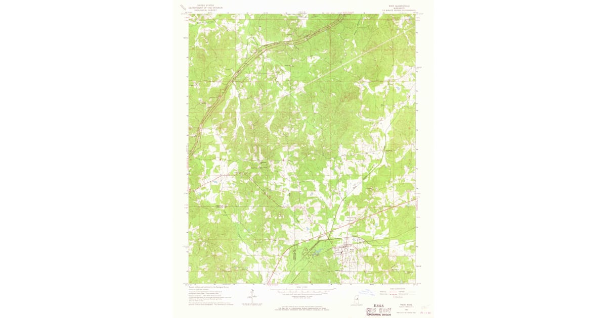 1966 Map of Weir, MS — High-Res | Pastmaps