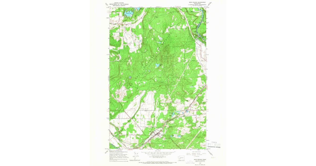 1959 Map of Weir Prairie, Thurston County, WA — High-Res | Pastmaps