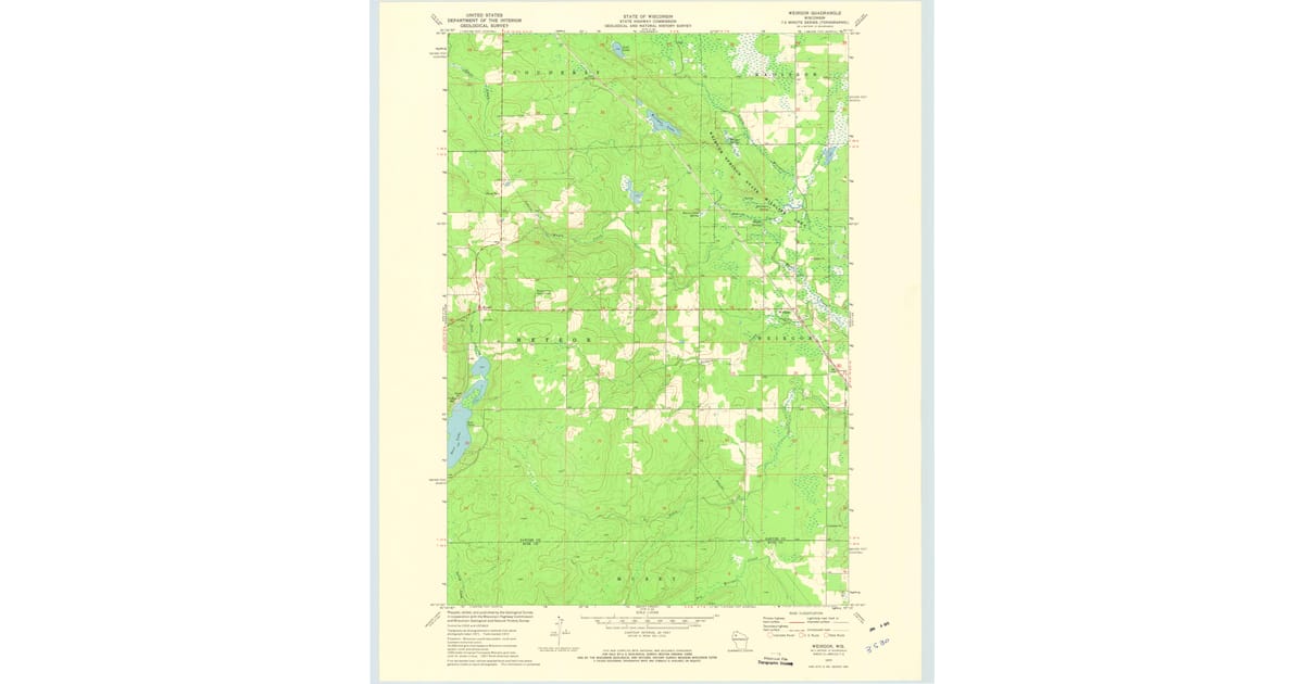 1972 Map of Weirgor, Sawyer County, WI — High-Res | Pastmaps
