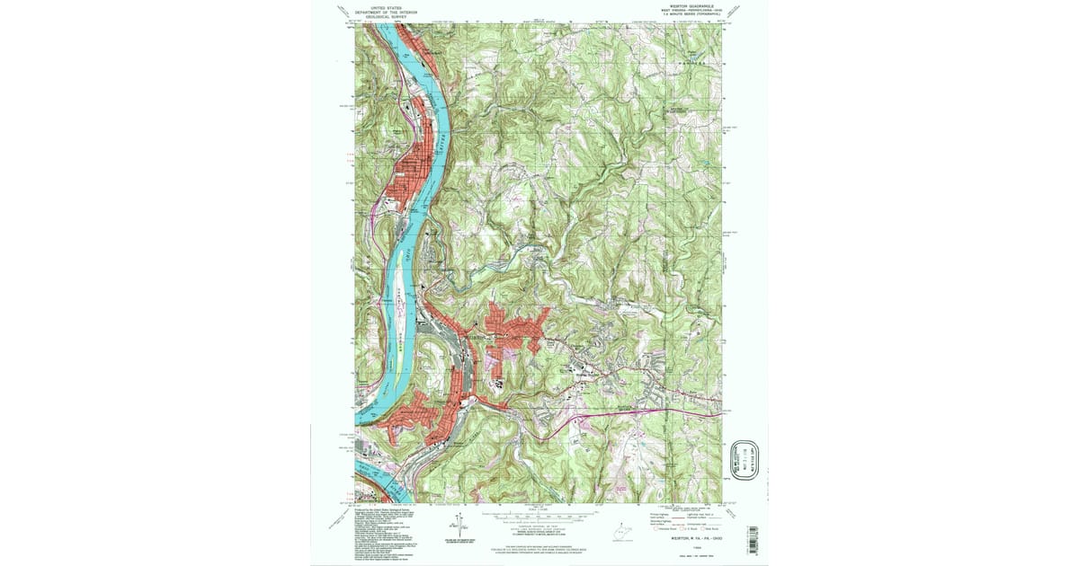 1990s Maps of Brooke County, WV | Pastmaps
