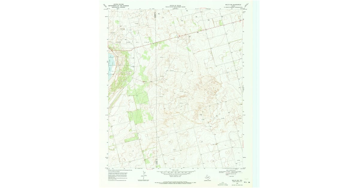 1969 Map of Welch SW, Dawson County, TX — High-Res | Pastmaps