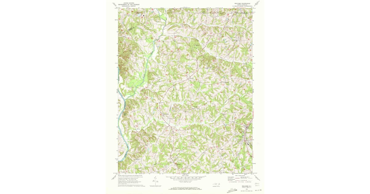 1969 Map of Welcome, NC — High-Res | Pastmaps