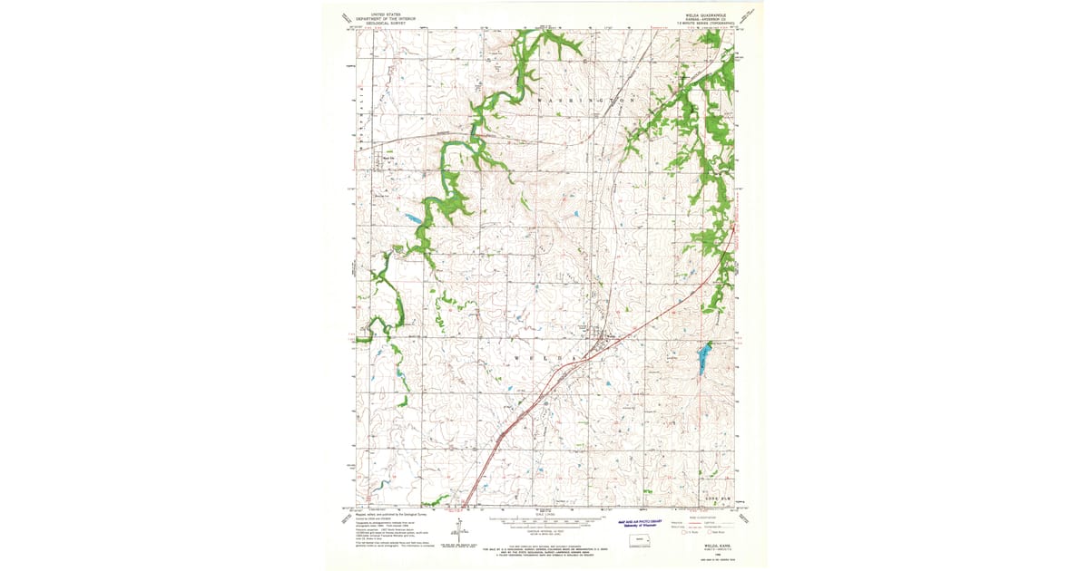 1966 Map of Welda, KS — High-Res | Pastmaps