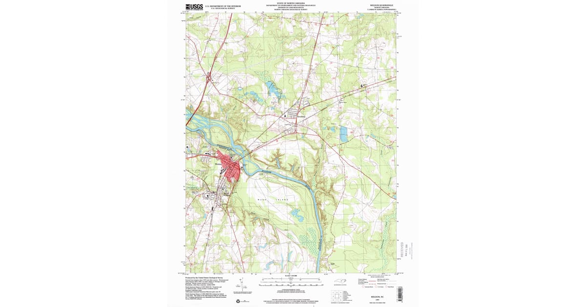 1997 Map of Weldon, NC — High-Res | Pastmaps