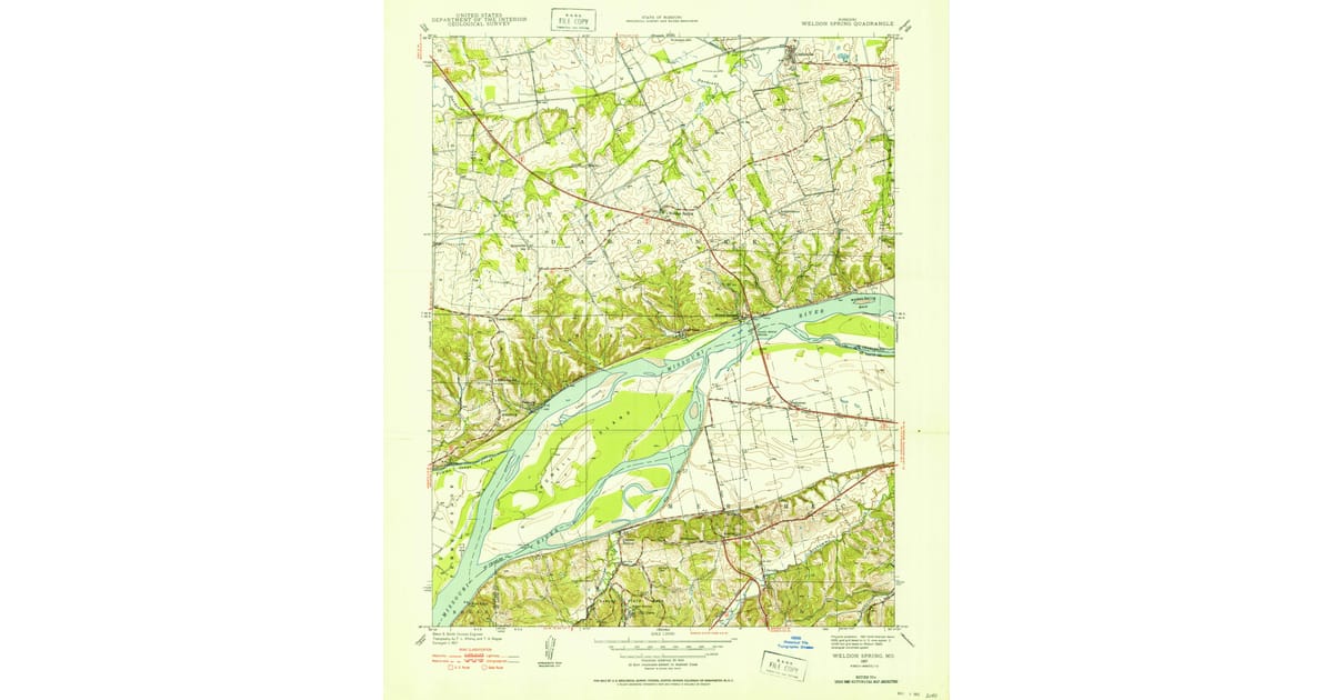 1937 Map of Weldon Spring, MO — High-Res | Pastmaps