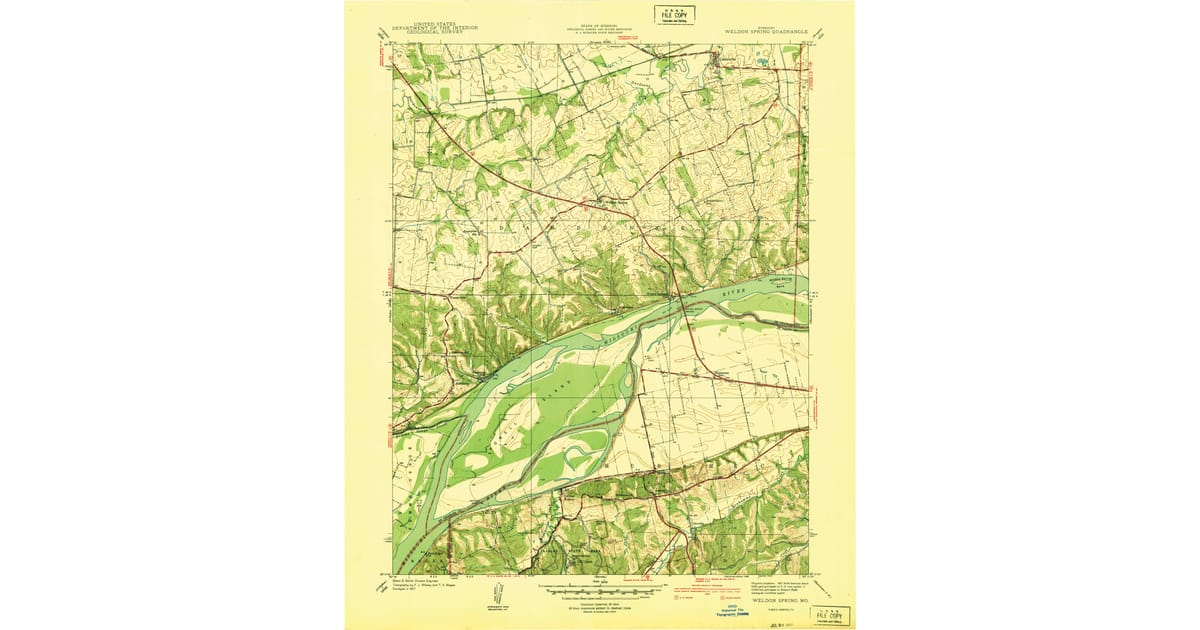 1940 Map of Weldon Spring, MO — High-Res | Pastmaps