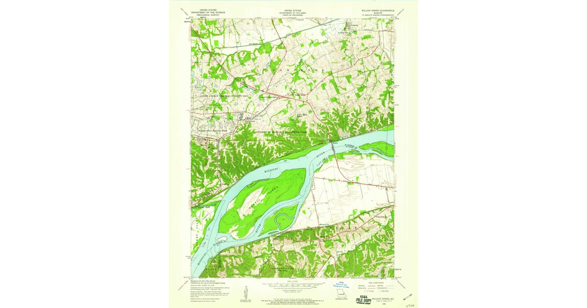 1954 Map of Weldon Spring, MO — High-Res | Pastmaps