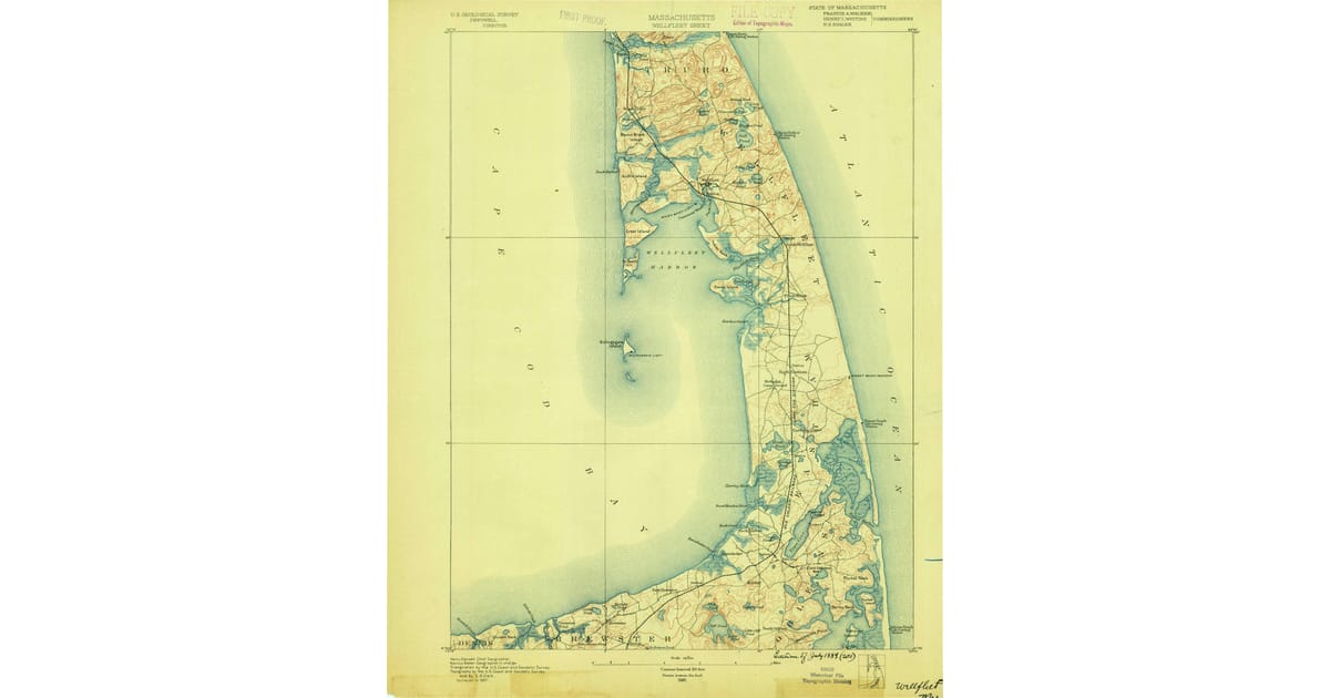 1889 Map of Wellfleet, Barnstable County, MA — High-Res | Pastmaps