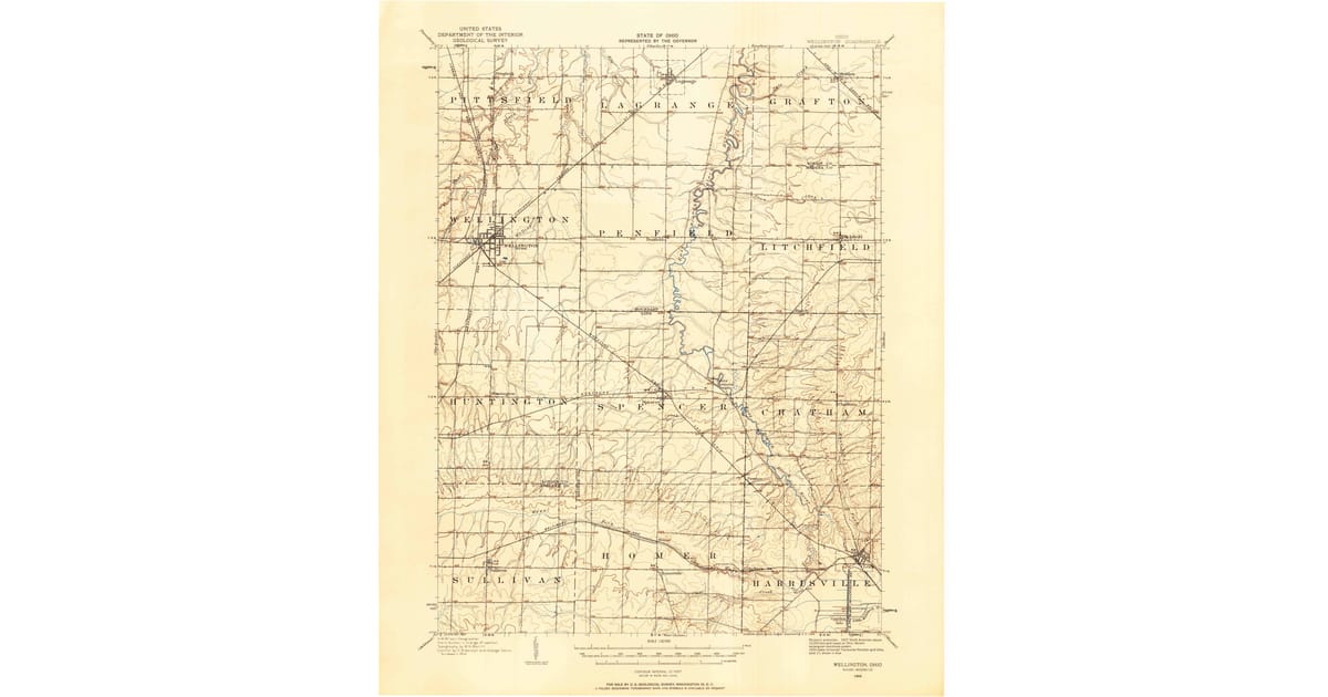 Old Maps of Ashland County, OH for Hiking & Exploration | Pastmaps