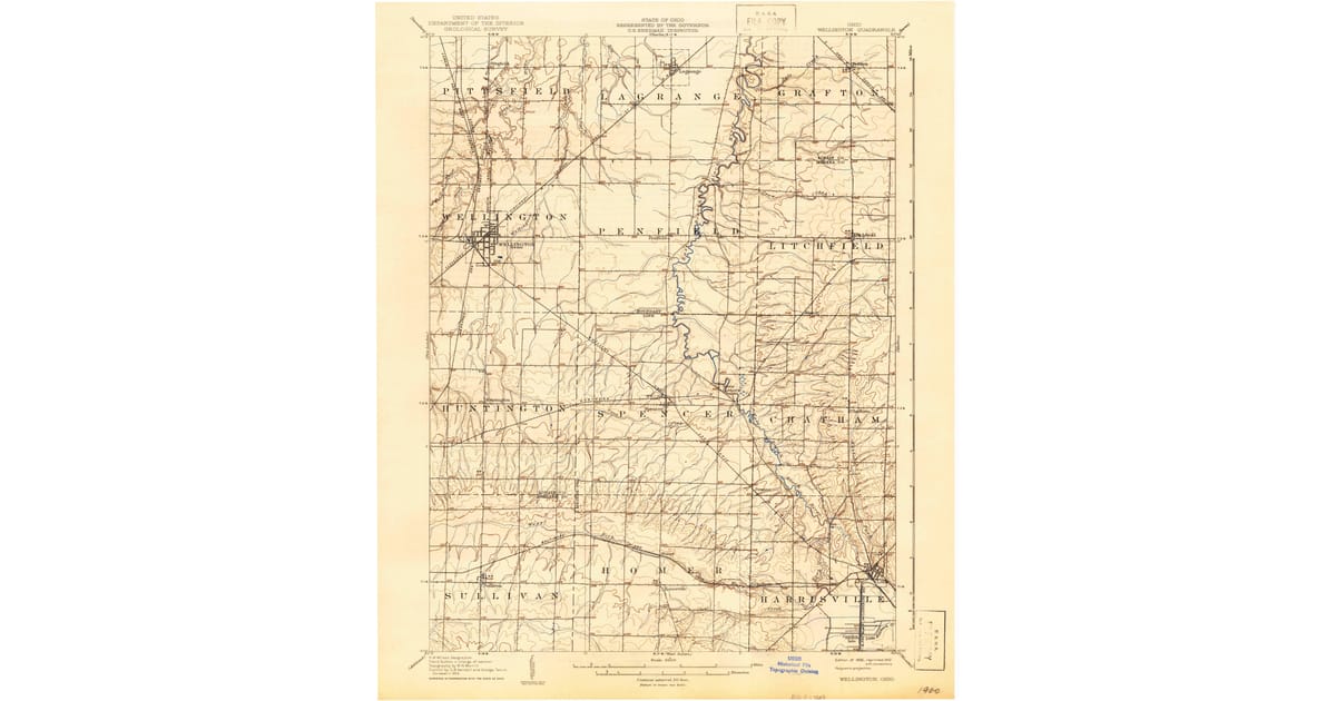 1906 Map of Wellington, OH — High-Res | Pastmaps