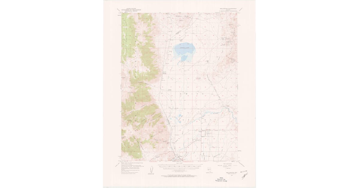 1957 Map of Wellington, Lyon County, NV — High-Res, 1957 Print #2 ...