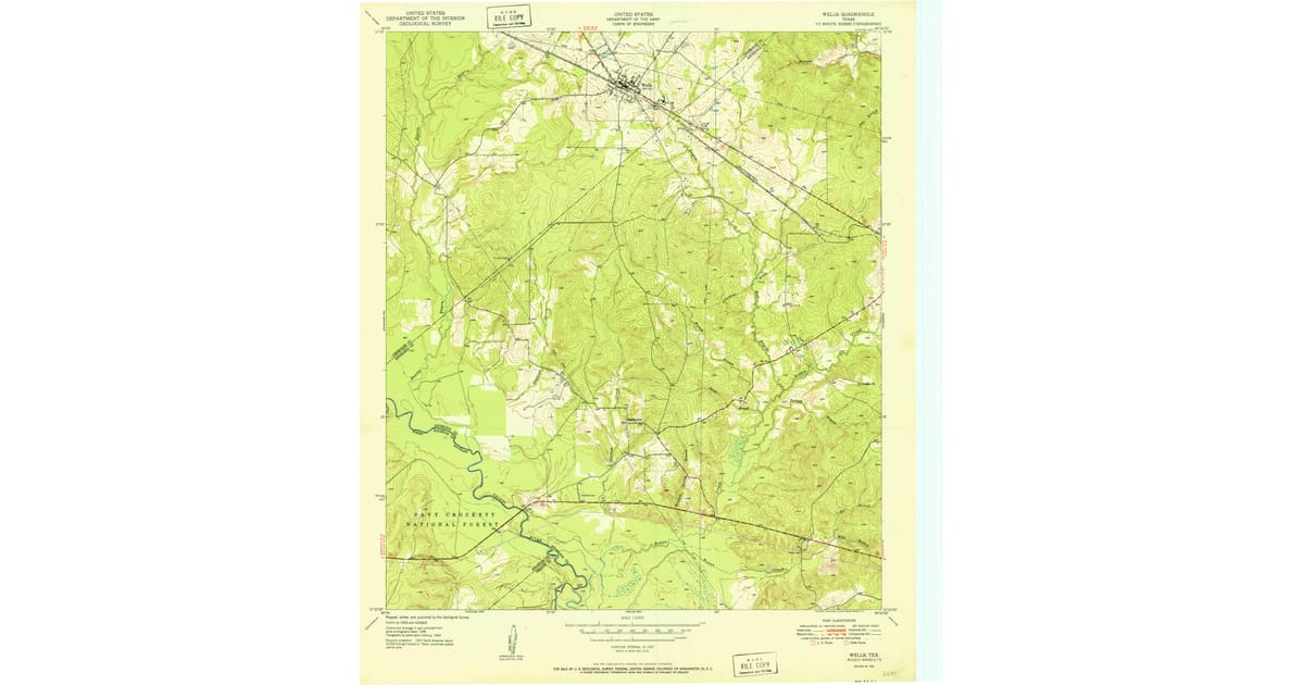 Old Maps of Wells, TX | Pastmaps