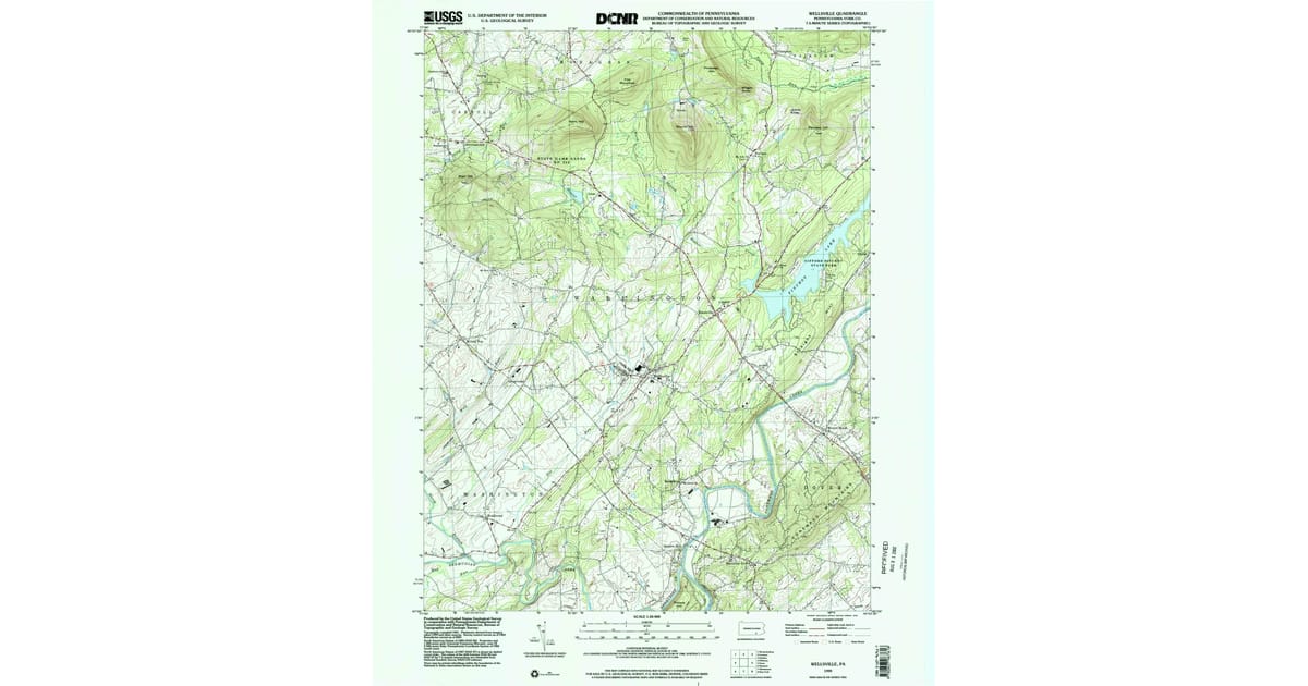 1999 Map of Wellsville, PA — High-Res | Pastmaps