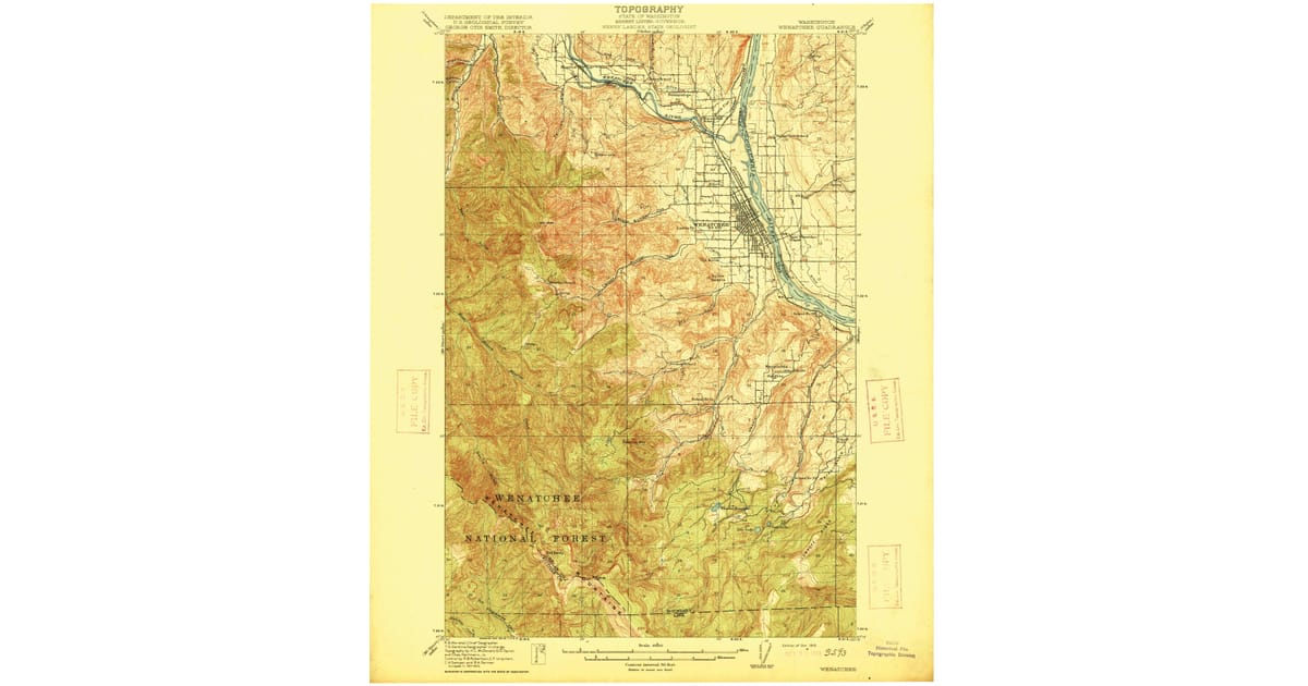 1915 Map of Wenatchee, WA — High-Res | Pastmaps