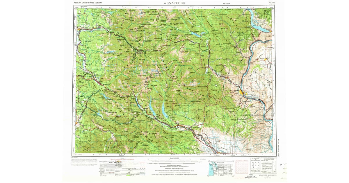 1950s Maps of Wenatchee, WA | Pastmaps