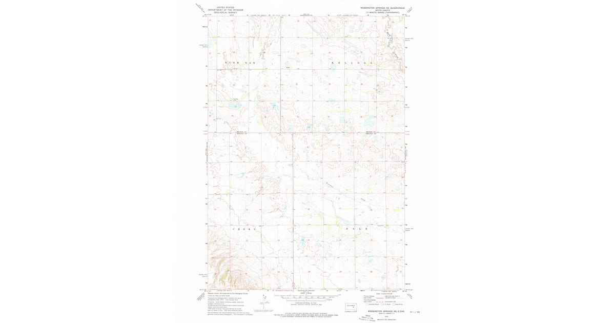 1973 Map of Wessington Springs NE, Jerauld County, SD — High-Res | Pastmaps