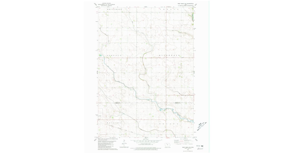 1980 Map of West Bend NE, Kossuth County, IA — High-Res | Pastmaps
