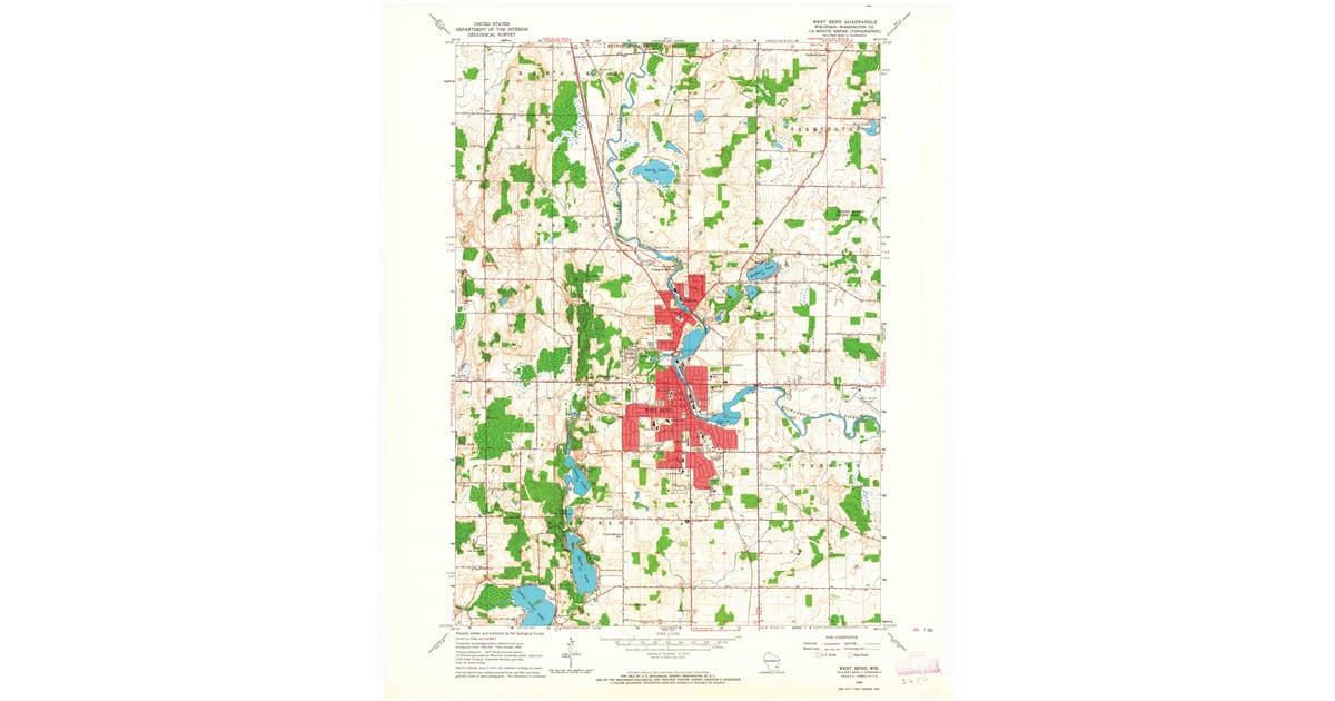 1959 Map of West Bend, WI — High-Res | Pastmaps