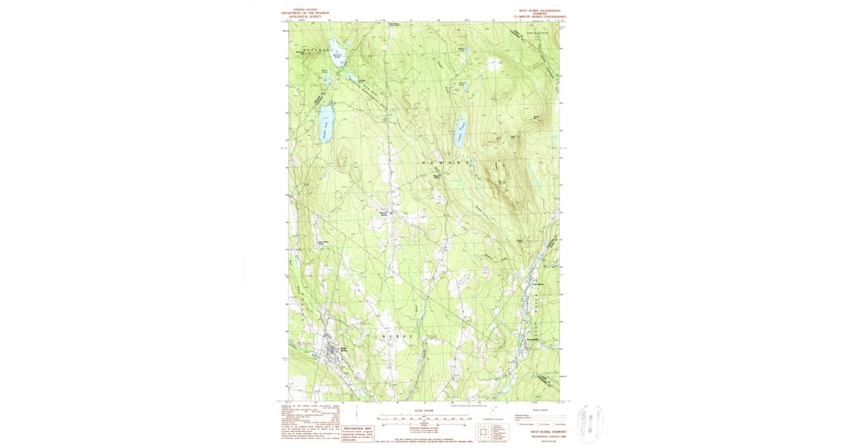 1988 Map of West Burke, VT — High-Res | Pastmaps