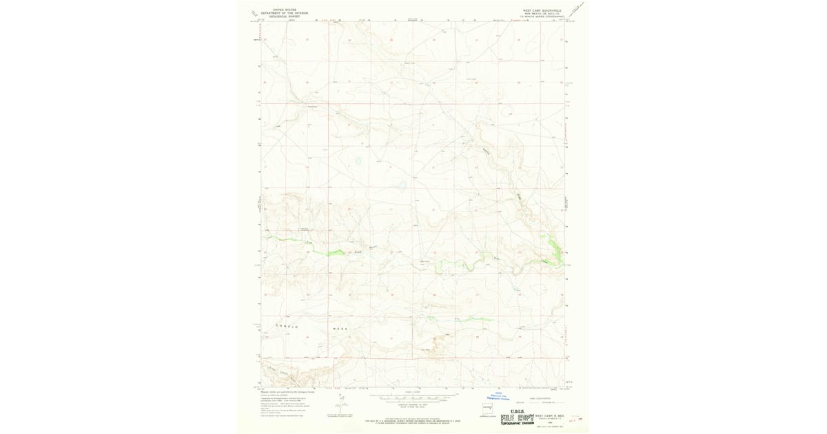 1966 Map of West Camp, De Baca County, NM — High-Res | Pastmaps