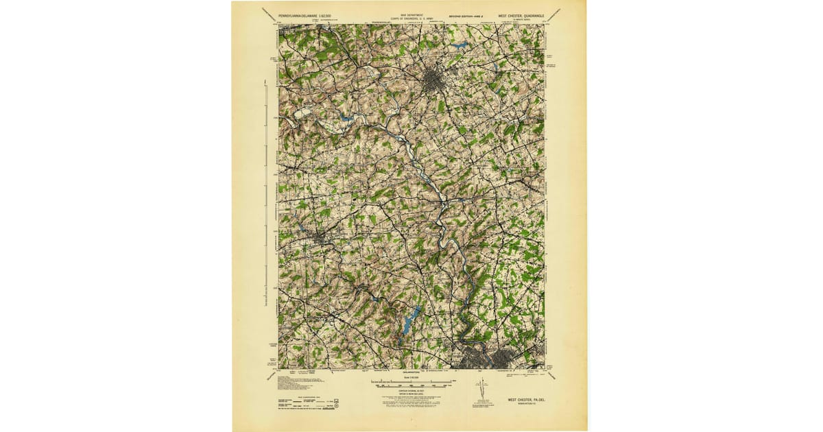 1940s Maps of Radley Run IV, East Bradford Township | Pastmaps