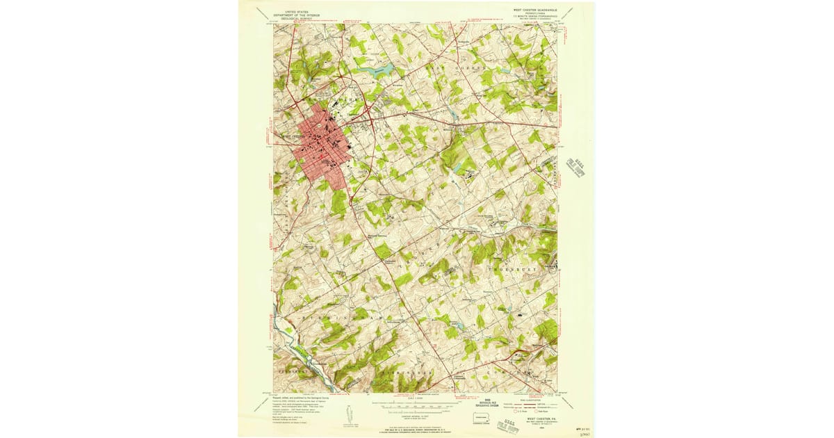 1950s Maps of Mayfield, West Chester | Pastmaps