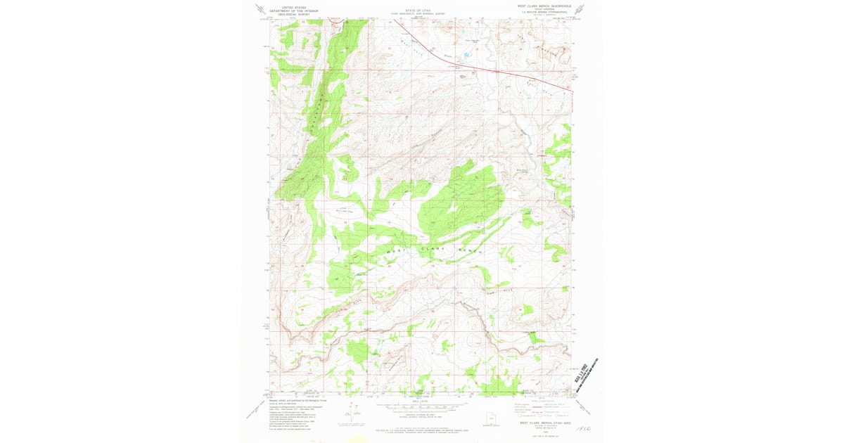1981 Map of West Clark Bench, Kane County, UT — High-Res | Pastmaps