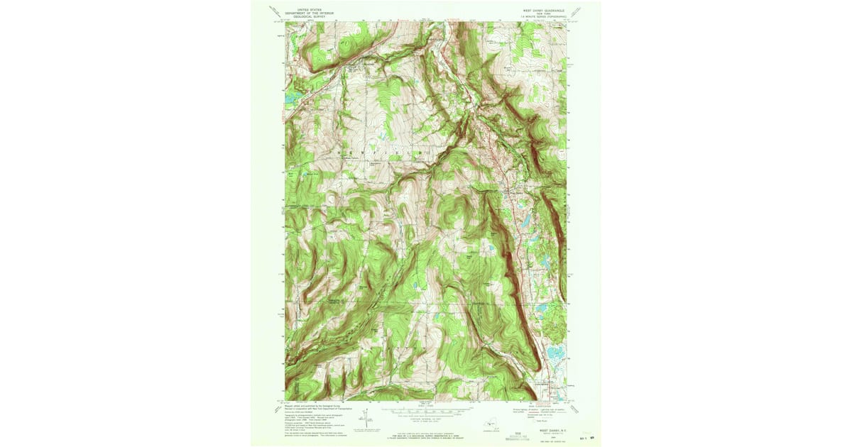 1969 Map of West Danby, NY — High-Res | Pastmaps