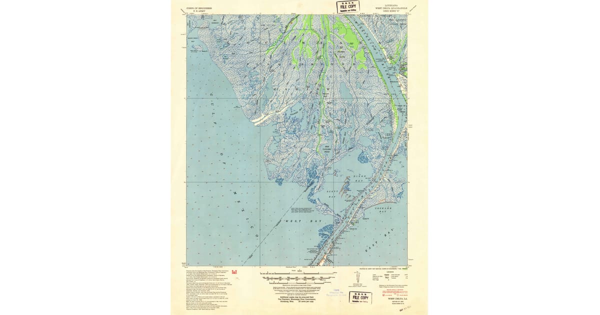 1950s Maps of Pilottown, LA | Pastmaps