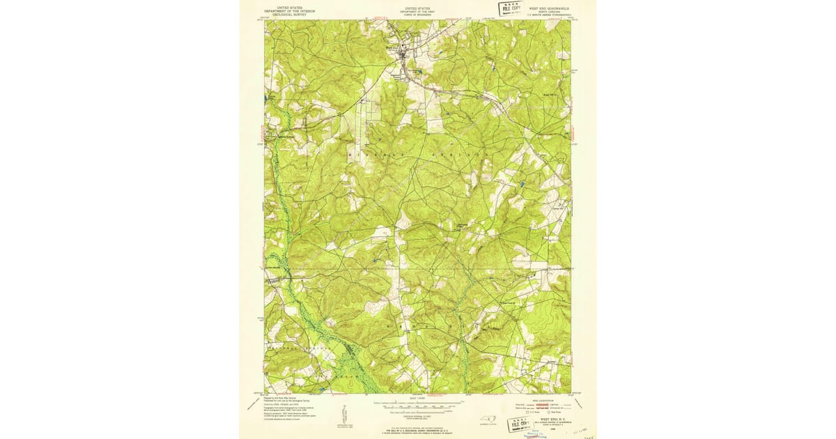 1949 Map of West End, Moore County, NC — High-Res | Pastmaps