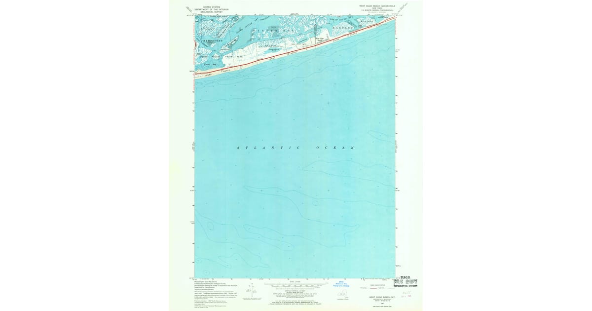 1967 Map of West Gilgo Beach, Nassau County, NY — High-Res | Pastmaps