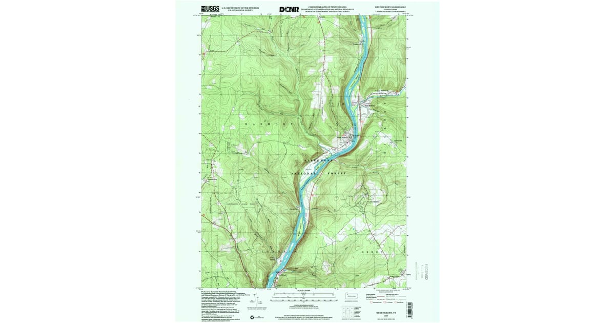 1997 Map of West Hickory, Forest County, PA — High-Res | Pastmaps