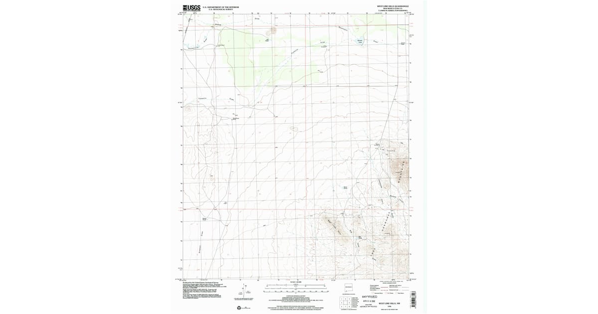 1996 Map of West Lime Hills, Luna County, NM — High-Res | Pastmaps