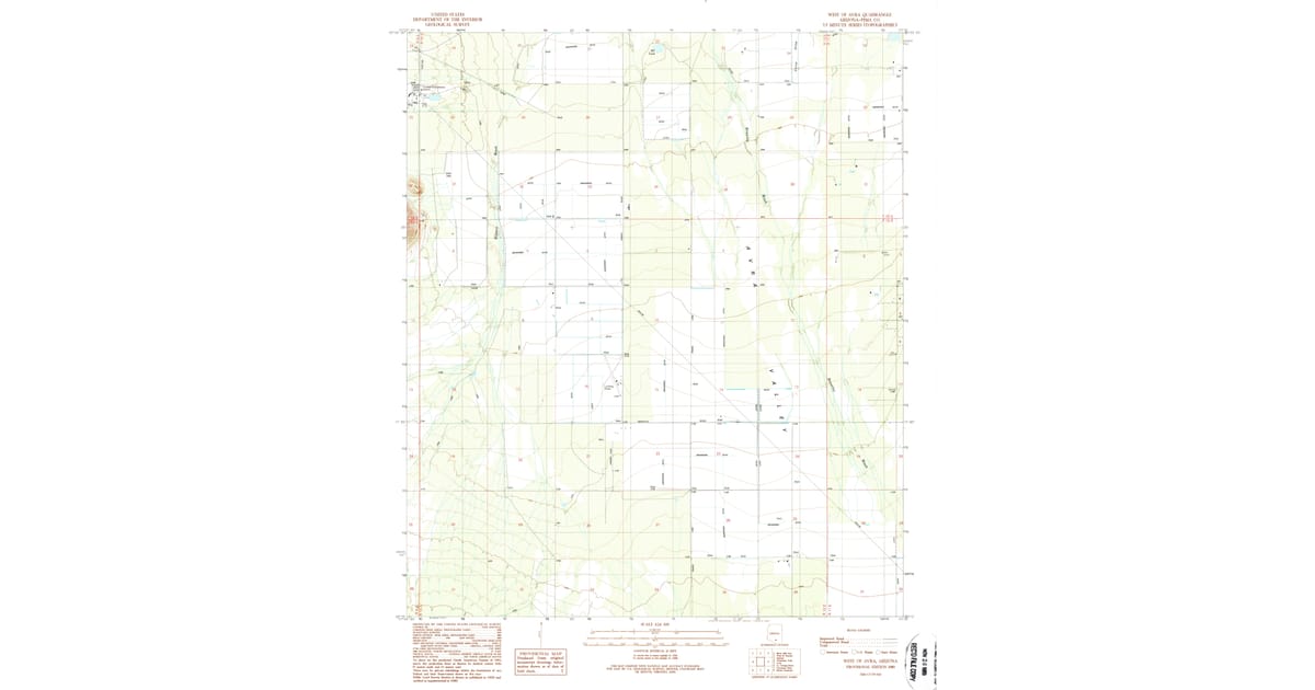 1989 Map of West of Avra, Pima County, AZ — High-Res | Pastmaps