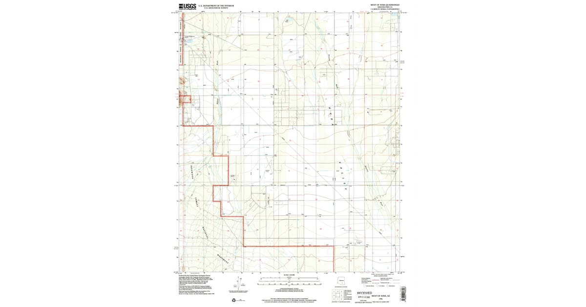 1996 Map of West of Avra, Pima County, AZ — High-Res | Pastmaps