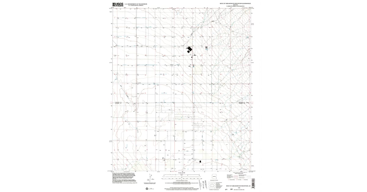 1996 Map of West of Greasewood Mountain, Cochise County, AZ — High-Res ...