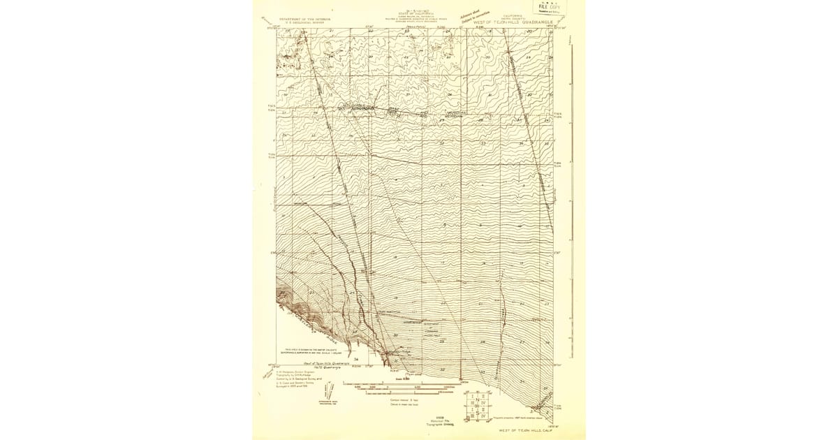 1931 Map of West of Tejon Hills, Kern County, CA — High-Res | Pastmaps
