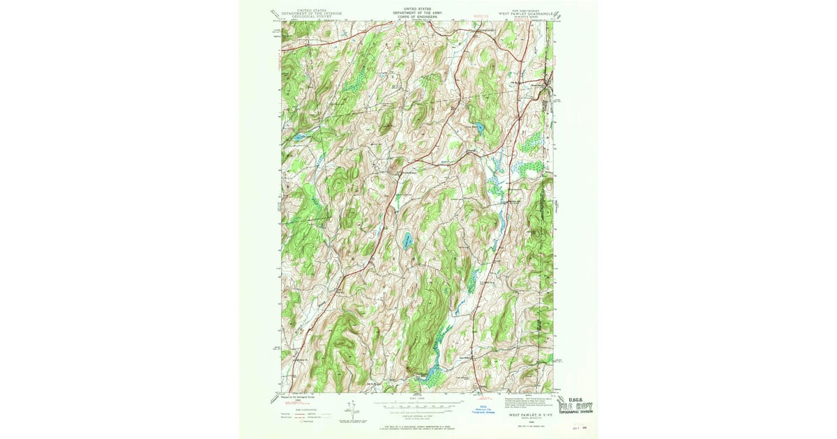1944 Map of West Pawlet, VT — High-Res | Pastmaps