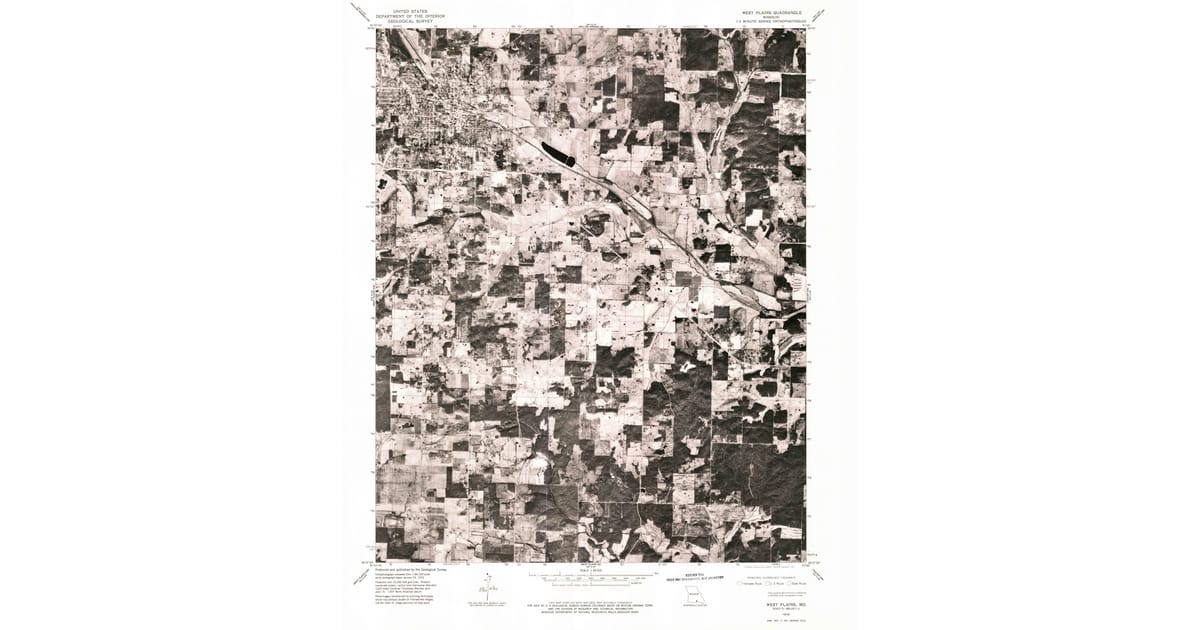 1976 Map of West Plains, MO — High-Res | Pastmaps